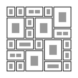 White thin rectangular frame with shadow Vector Image