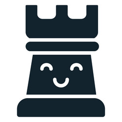 Queen cute chess dark piece cut out Royalty Free Vector