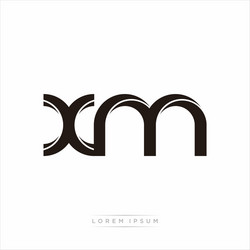 Mx logo letter monogram slash with modern Vector Image