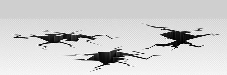 Earth break ground and crack hole 3d effect Vector Image