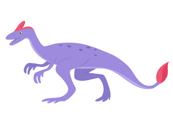 Cartoon smiling oviraptor dinosaur Royalty Free Vector Image