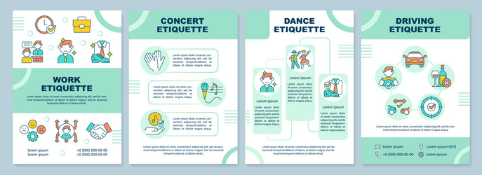 Types of social protection brochure template Vector Image