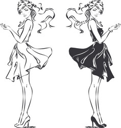 Retro dress Royalty Free Vector Image - VectorStock