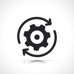 Automation or reset icon symbol Royalty Free Vector Image