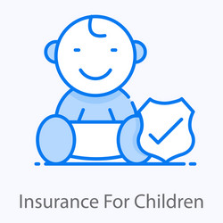 Insurance for children Royalty Free Vector Image