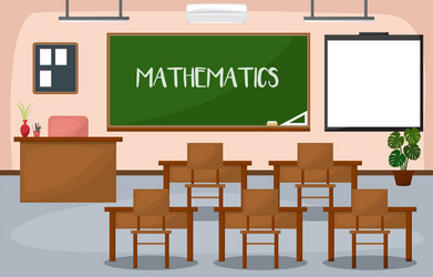 School classroom interior room blackboard Vector Image