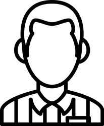Football referee man icon simple outline style Vector Image