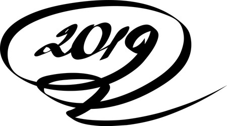 2019 card Royalty Free Vector Image - VectorStock