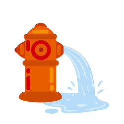 Fire hydrant flat cartoon Royalty Free Vector Image
