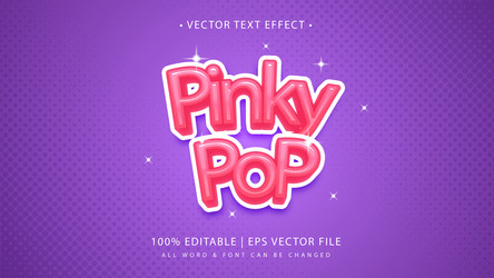 Nightwalker retro pop 3d text style effect Vector Image
