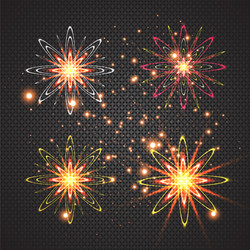 Stars are made of oval light effects glow Vector Image