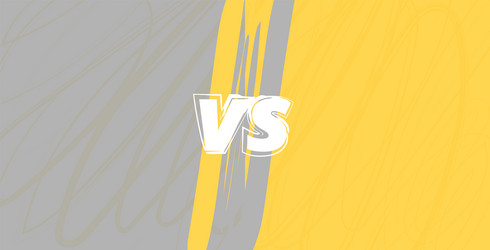 Versus vs screen template with divider Royalty Free Vector