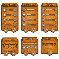 Design of the game user interface Royalty Free Vector Image