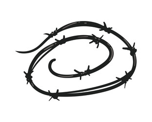 Flat barbed wire Royalty Free Vector Image - VectorStock