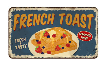 French toast restaurant sign Royalty Free Vector Image