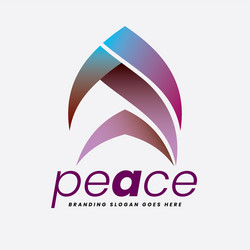 Global peaceful prayer hall logo Royalty Free Vector Image