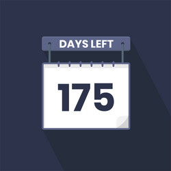 175 days left countdown sales icon days left Vector Image