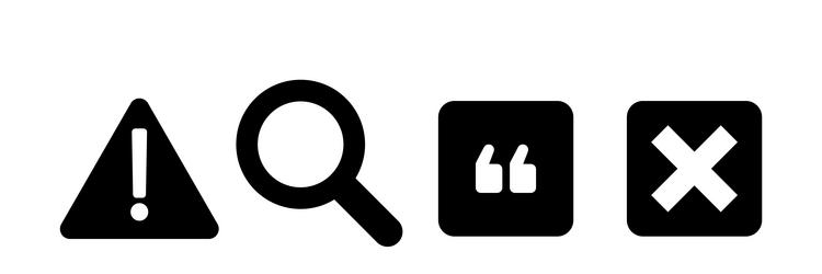 Magnifying glass silhouette icon set Royalty Free Vector