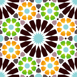Arabic pattern seamless background Royalty Free Vector Image