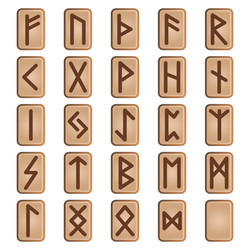 Viking runes elder futhark alphabet retro norse Vector Image