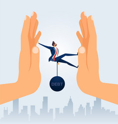 Businessman or person under pressure cartoon Vector Image