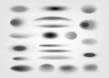 Set of circular and ellipse shadow effects Vector Image