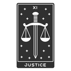 Justice Tarot Card Vector Images (34)