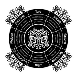 Wheel of the year pagan Royalty Free Vector Image