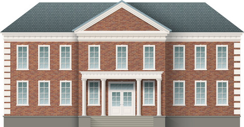 Brick house in bad condition Royalty Free Vector Image