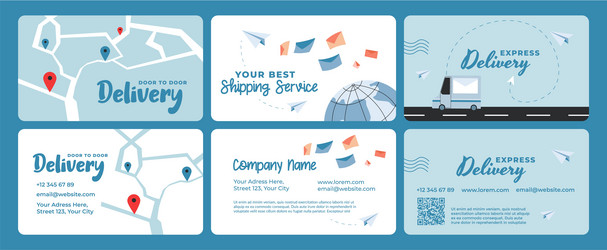 Changing public service delivery blue brochure Vector Image