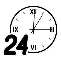 Number 24 on the background of dial Royalty Free Vector