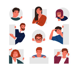 People characters dreaming imagining Royalty Free Vector