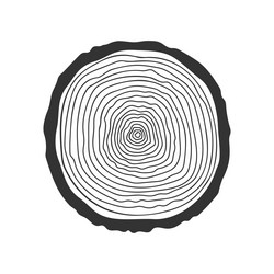Trunk cross section background tree rings Vector Image