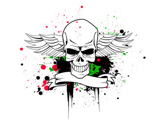 Broken skull logo Royalty Free Vector Image - VectorStock