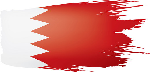 Bahrain flag on a white Royalty Free Vector Image
