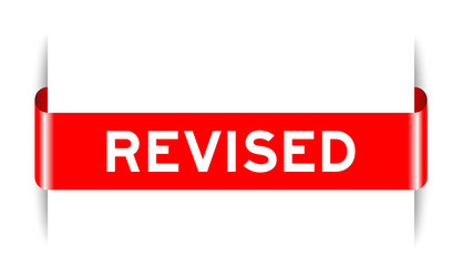 Red color peel sticker label with word Royalty Free Vector