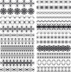 Collection vintage endless borders Royalty Free Vector Image