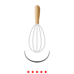 Baking with wire whisk logo on white background Vector Image