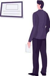 Businessman back view Royalty Free Vector Image