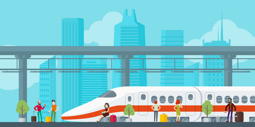 Train to rural area Royalty Free Vector Image - VectorStock