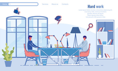 Graphic cartoon character of company activity Vector Image