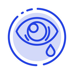 Eye droop sad blue business logo Royalty Free Vector Image