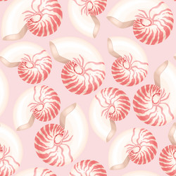 Colorful sea shells seamless pattern Royalty Free Vector