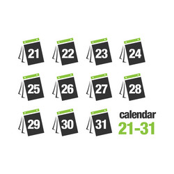 30 day calendar icon creative concept Royalty Free Vector