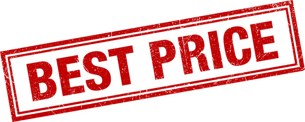 Best price stamp red grunge texture Royalty Free Vector