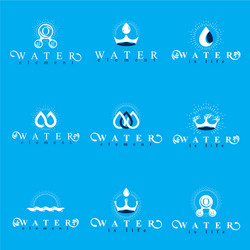 Fresh mineral water design emblems like Royalty Free Vector