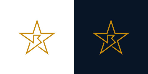 Modern and elegant 3 star logo Royalty Free Vector Image