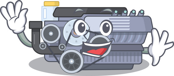 A cute picture combustion engine grinning Vector Image