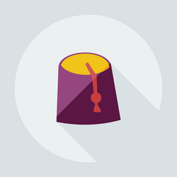 Flat modern design with shadow icons arabic cap Vector Image