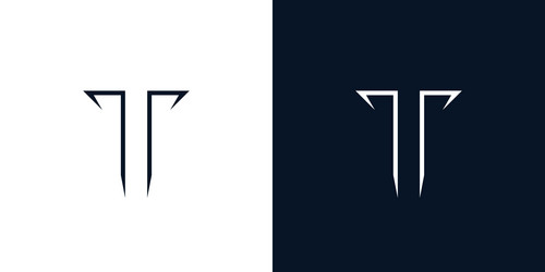 Unique and modern t logo design Royalty Free Vector Image